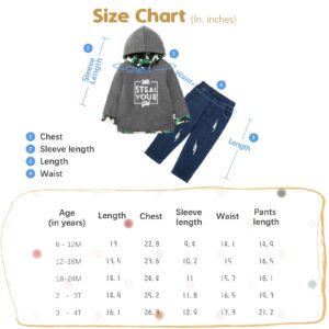 SYNPOS Baby Boys Clothes Shirts Jeans Outfits Suits for Toddler Infant Boy 6 Months to 4t Kids Boy Clothing Outfits Set