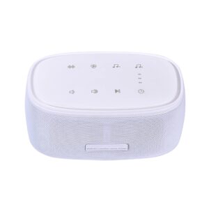 portable white noise machine with 20 natural soothing sounds|memory function|adjustable volume|ac or usb rechargeable|3 timer sleep sound machine for baby kids adults, home, travel, office (white)