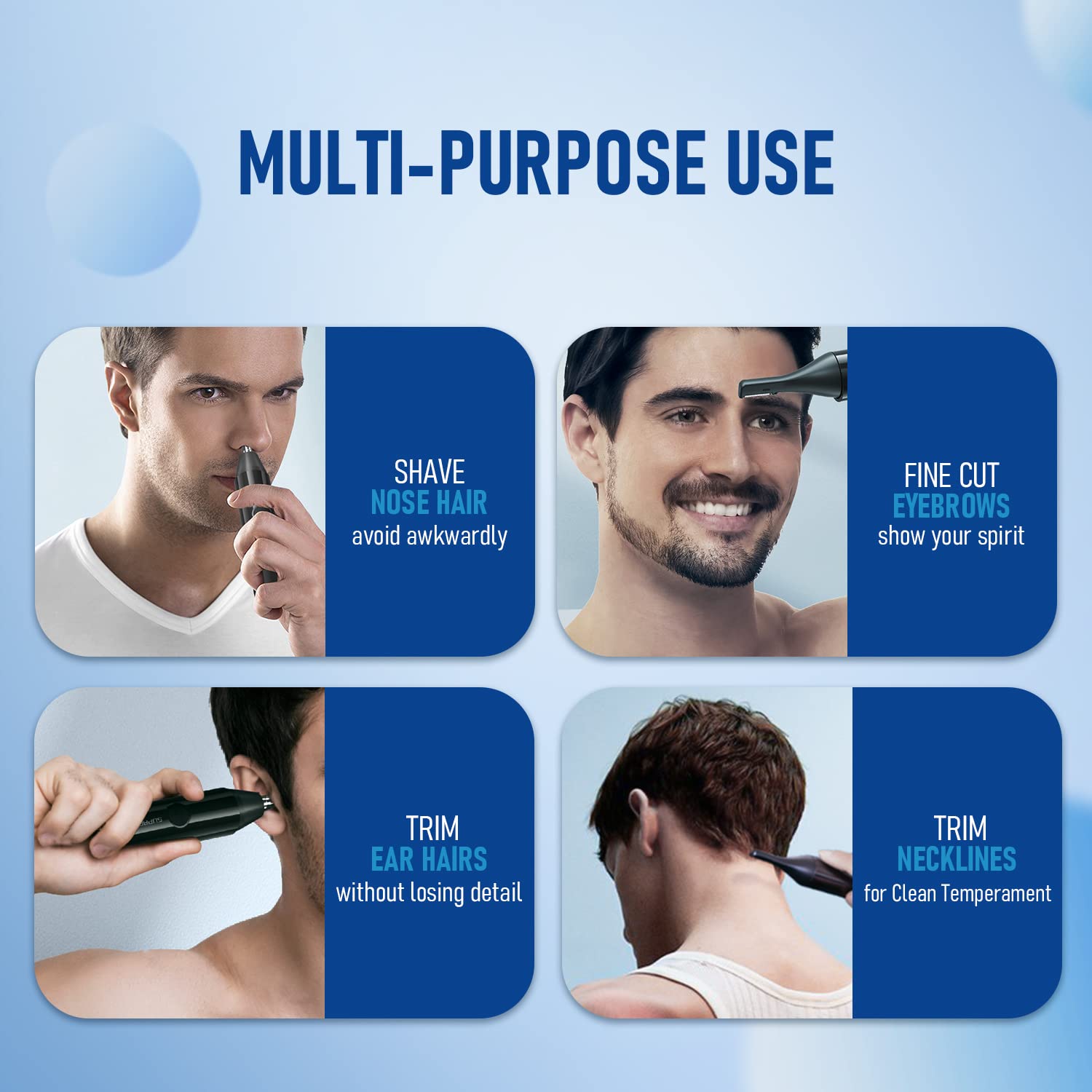 SUPRENT Professional Hair Clippers and Nose Hair Trimmer for Men