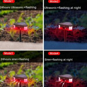 HULPPRE Solar Outdoor Motion Sensor Alarm-Upgraded 360° Motion Detector,3x129db Loud Siren Lamp, 4 Work Modes Strobe Light with Remote,Say Goodbye to The Unwanted Explorers