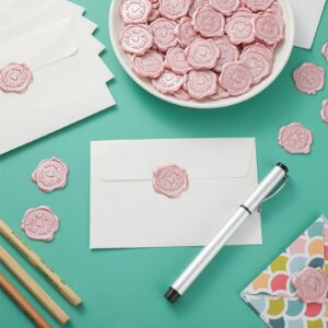 Wax Seal Stickers Heart Embossed Stickers for Wedding Marriage Engagement Envelope Invitation Card Baby Shower (60 Pieces)