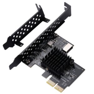 beyimei pci-e 2x to usb3.1 a-key gen2 front type-c expansion card,10gbps type-e internal 20-pin front panel connector riser card,pci express 3.0 x2 adapter for desktop pcs (asm3142)