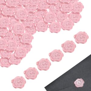 wax seal stickers heart embossed stickers for wedding marriage engagement envelope invitation card baby shower (60 pieces)