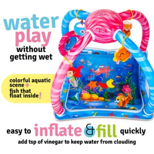 Splashin'kids Baby Water Play Mat Activity Center Gym Tummy Time Overhead Toys Water Mat Baby Toys Infant Toys Sensory Toy playmat