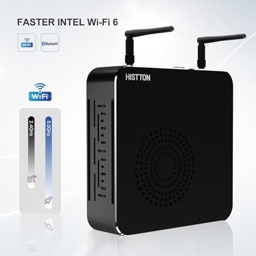 HISTTON Desktop Computer Windows 11, UHD Graphics 750 Mini PC, Core i9-11900 Processor, 64 GB RAM 1TB SSD 2TB HDD, Gigabit Ethernet, HDMI, TPM2.0, 1 COM Port, 4 USB 3.0, BT 5.1, WiFi, Desktop PC