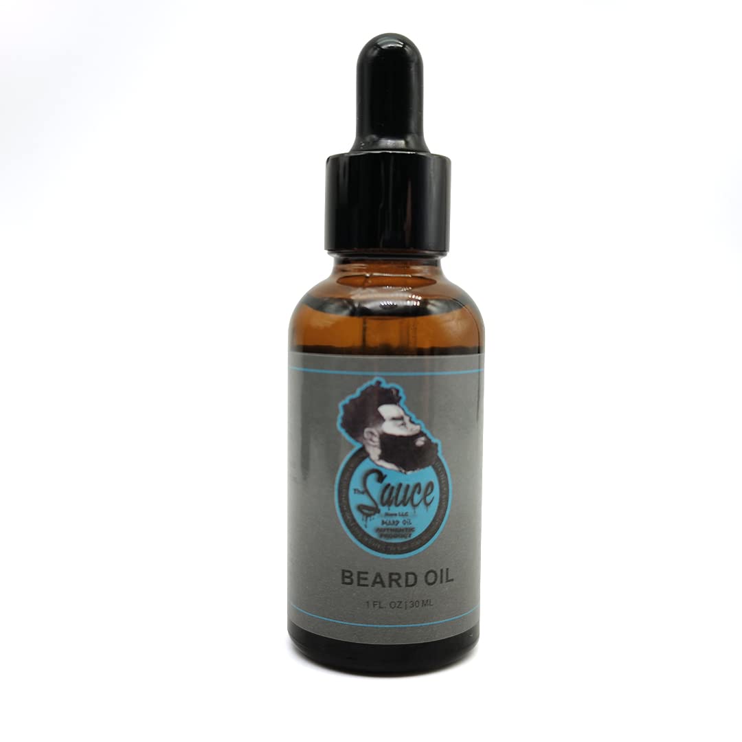 Sauce Authentic Product Beard Oil (Grizzly) Soften and Condition Beards And Mustaches With Jojoba and Argan Oil, for men, reusable