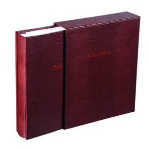 haoweih 4x6 maroon paper photo album, 500 photos, protective cover, flexible page binding