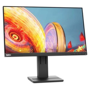 lenovo thinkvision e24q-20 23.8" wqhd wled lcd monitor - 16:9 - raven black