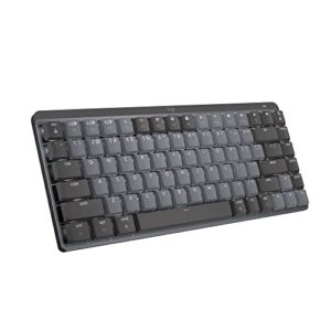 logitech mx mechanical mini for mac wireless illuminated keyboard, low-profile performance switches, tactile quiet keys, backlit, bluetooth, usb-c, apple, ipad - space grey