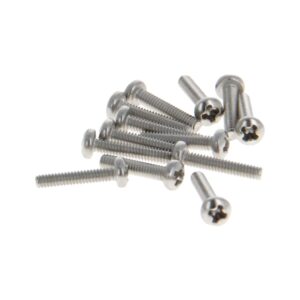 Bettomshin 60Pcs Pan Head Machine Screws, M2 x 10mm Phillips Drive Cross Head Screws, 304 Stainless Steel Metric Cabinet Door and Drawer Screws Fasteners Bolts, Silver Gray