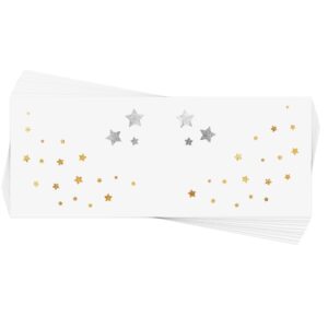 starry freckles set of 10 premium waterproof metallic foil temporary flash tattoos - party favors, temporary tattoo, face tattoo, face freckles, star tattoo, face jewels