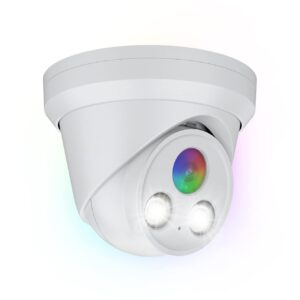 5mp full color poe ip camera, 2.8mm lens 118° wide angle, f1.0 aperture, 98.4ft full color night vision, human/vehicle detection, built-in mic, metal housing, ip67 weatherproof, works with hkv