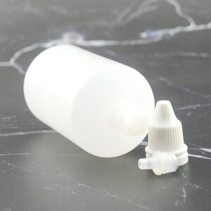 10pcs 50ml Plastic Dropper Bottles, CCHW Empty Plastic Squeezable Eye Dropper bottle LDPE with Childproof Cap (10)