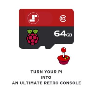 Sonicon Preloaded RetroPie Batocera Emulator MicroSD Card w/DC/PS1/Sega/Atari/Arcade for Raspberry Pi, Plug Play (64GB, for Raspberry Pi 4/4b+/400)