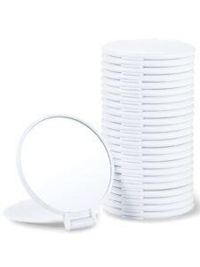 getinbulk compact mirror bulk, round makeup mirror for purse, set of 24 (white)