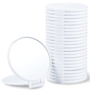 Getinbulk Compact Mirror Bulk, Round Makeup Mirror for Purse, Set of 24 (White)