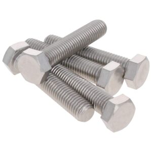 bettomshin 5pcs m12 x 60mm hex bolts, 304 stainless steel 1.75mm thread pitch fully threaded metric hex head screw bolts, hexagon screw bolt, hex tap bolts, silver (overall size 67.68x19x19mm)