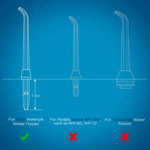 Replacement Heads for Waterpik Water Flosser (2 Classic Jet Tips & 2 Orthodontic Tips & 2 Plaque Seeker Tips)