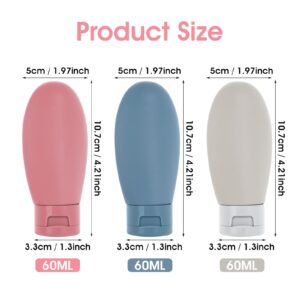 Sibba 3Pcs Travel Bottles, Leak Proof Travel Size container for Toiletries, Squeezable Travel Accessories for Shampoo Conditioner Lotion Body Wash