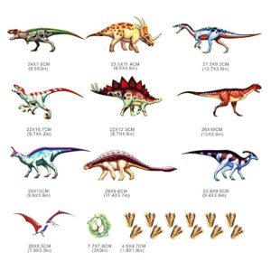 Dinosaur Stickers for Wall, Glow in The Dark Dinosaurs Glowing Decals Decor for Boys Room Bedroom Ceiling Decorations for Kids Boys Girls (Dinosaur, Green Light)