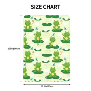 Rutiea Seamless Pattern with Cute Frog Car Seat Cover for Babies, Peekaboo Opening Minky Carseat Canopy Stroller Cover for Newborn, Mom Nursing Breastfeeding Covers, Blanket for Infant Toddler