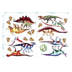 Dinosaur Stickers for Wall, Glow in The Dark Dinosaurs Glowing Decals Decor for Boys Room Bedroom Ceiling Decorations for Kids Boys Girls (Dinosaur, Green Light)