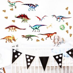 Dinosaur Stickers for Wall, Glow in The Dark Dinosaurs Glowing Decals Decor for Boys Room Bedroom Ceiling Decorations for Kids Boys Girls (Dinosaur, Green Light)