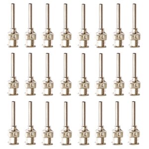 24 Pack - Dispensing Needles with Luer Lock 14 Ga x 0.5 Inch Length, All Metal 304 Stainless Steel, Blunt Tip for Refilling E-Liquid, Inks and Syringes