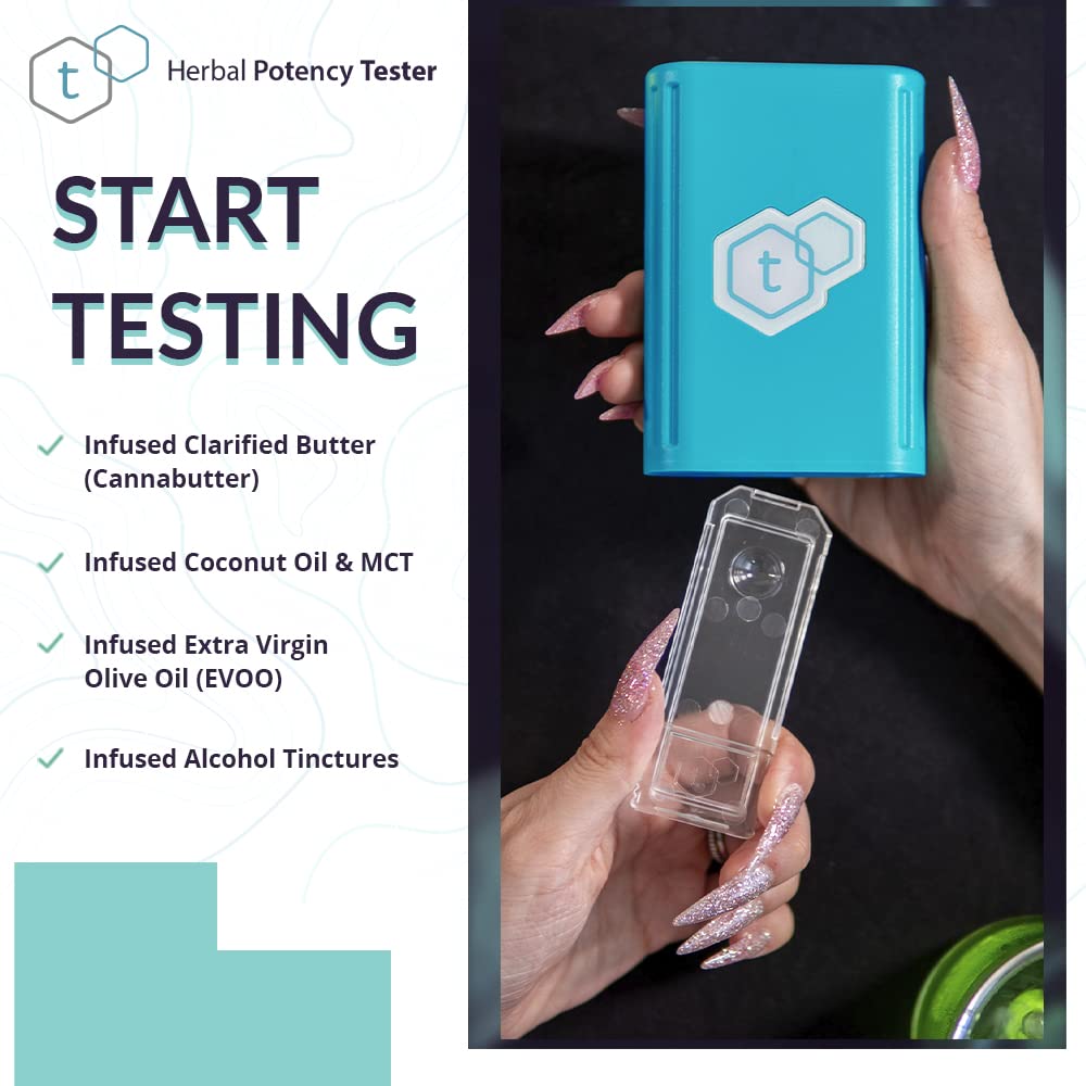 tCheck Portable Potency Tester Kit | New UV Spectrometer Technology Gives Faster & Accurate Results For Oils, Infusions, Concentrates & Flowers | App Controlled Home Potency Testing Kit