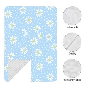 Rutiea Daisies and Dots Car Seat Cover for Babies, Peekaboo Opening Minky Carseat Canopy Stroller Cover for Newborn, Mom Nursing Breastfeeding Covers, Blanket for Infant Toddler