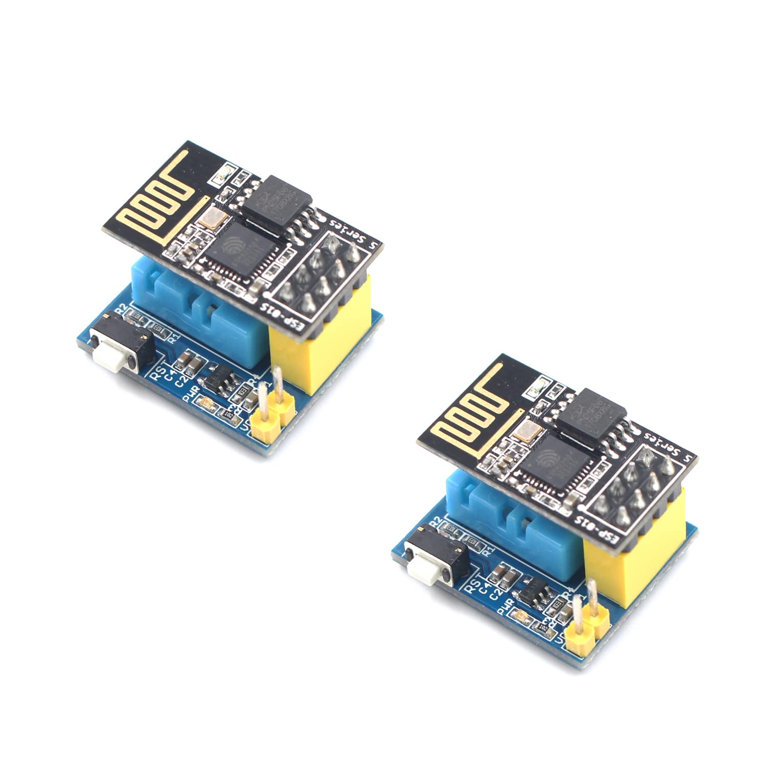 ESP8266 ESP-01S DHT11 Temperature and humidity WiFi node module, with ESP-01S wireless module, Pack of 2