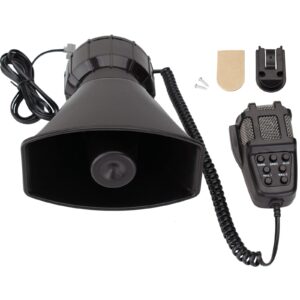 farbin car siren horn 7 tone police siren vehicle loudspeaker with handheld microphone amplifier 12v 100w emergency sounds siren electric horn with mic pa