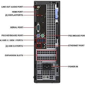 Dell Optiplex 5050 SFF Core i7-7700 3.6GHz, 16 GB RAM, 512 GB Solid State Drive, Windows 10 Pro 64bit, (Renewed)