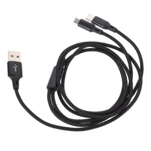 solustre data line phone charge cord dual head cable charging cord phone charger cables multi charging cable mobile phone charger cell phone charger data cable type usb nylon