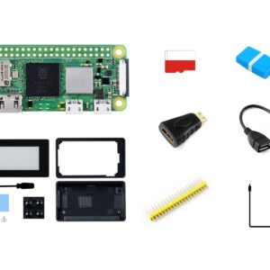 Waveshare Package H Compatible with Raspberry Pi Zero 2 W Bundle with 2.13inch Touch e-Paper HAT(with case) Power Supply 5V/3A Micro Card 16GB Card Reader and So On (8 Items)