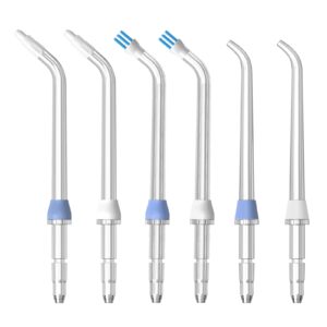 Replacement Heads for Waterpik Water Flosser (2 Classic Jet Tips & 2 Orthodontic Tips & 2 Plaque Seeker Tips)