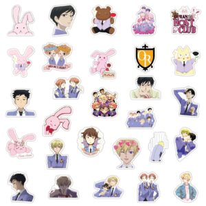 50Pcs Ouran High School Host Club Waterproof Stickers for Laptop Cellphone Water Bottle Skateboard Luggage Car Bumper JXQX (JS010)