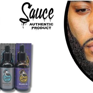 Sauce Authentic Product Beard Oil (Grizzly) Soften and Condition Beards And Mustaches With Jojoba and Argan Oil, for men, reusable