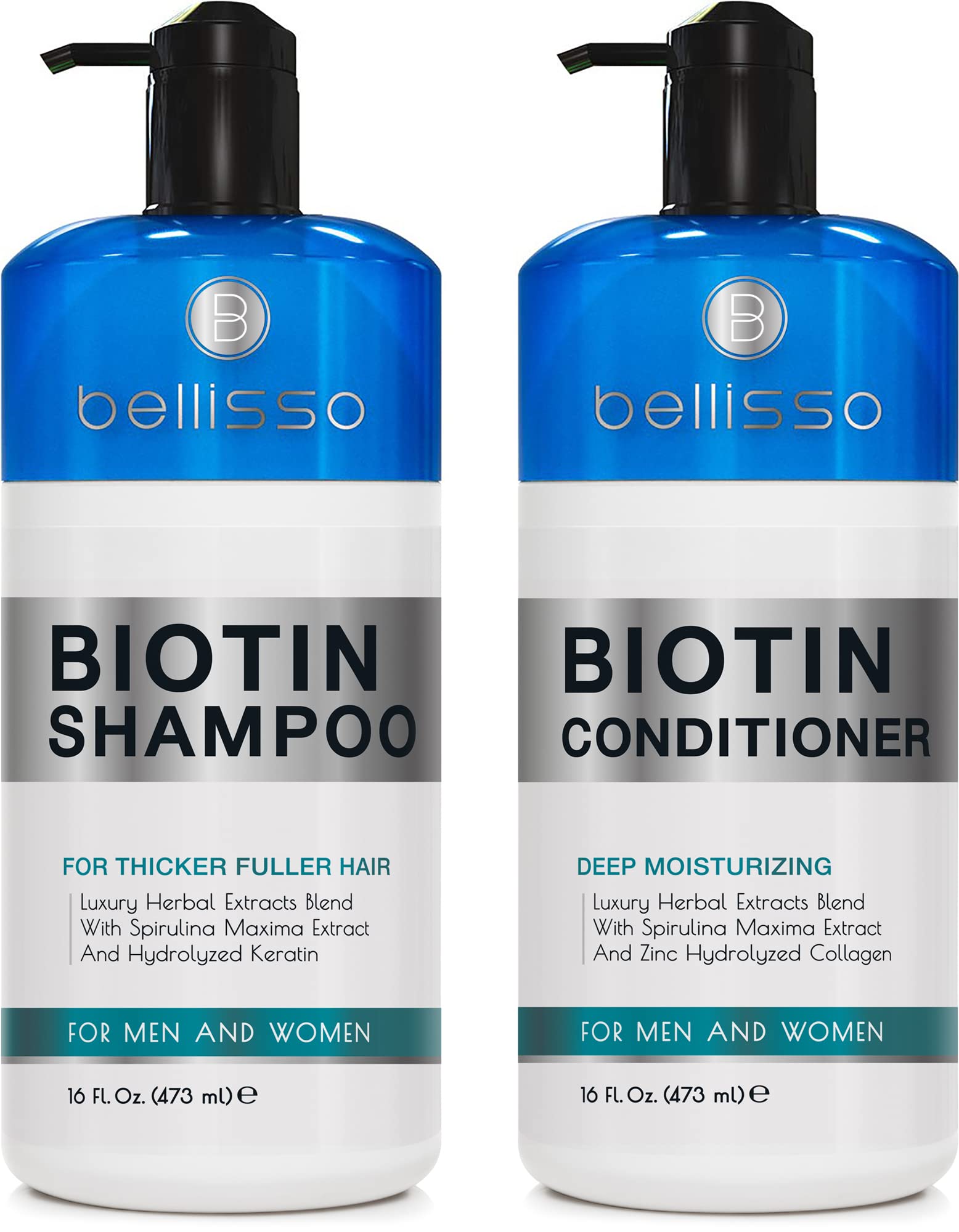 BELLISSO Biotin Shampoo and Conditioner Set and Biotin Conditioner