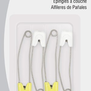 Dritz Baby-Safe, 3-Pack Diaper Pins, Pastel Assorted 12