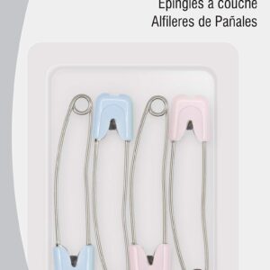 Dritz Baby-Safe, 3-Pack Diaper Pins, Pastel Assorted 12