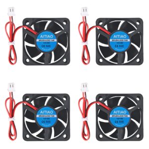 aitiao 4pcs 5020 brushless cooling fan computer case fan dc 12v 50mm 50mm 20mm quiet muffin fan oil bearing high speed cooling fan for 3d printer cpu coolers diy cooling ventilation projects