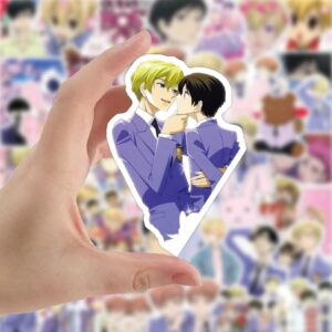 50Pcs Ouran High School Host Club Waterproof Stickers for Laptop Cellphone Water Bottle Skateboard Luggage Car Bumper JXQX (JS010)