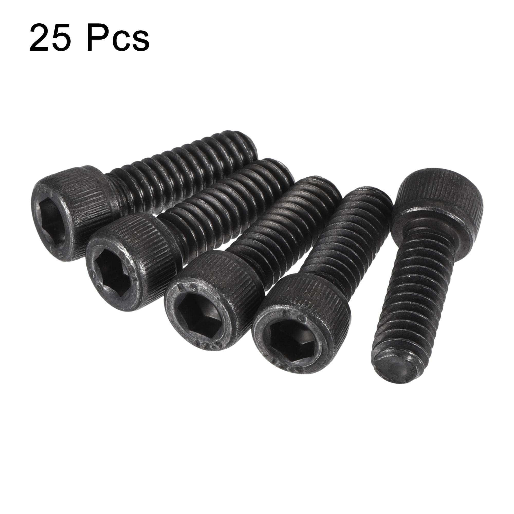 uxcell 1/4-20x3/4 Hex Socket Head Cap Screw Bolts 12.9 Grade Alloy Steel 25pcs