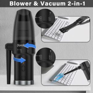 Cordless Air Duster, Blower & Vacuum 2 in 1, Compressed Air Duster, Portable Handheld Electronics Air Duster, Power 77000 RPM Motor, 10000 PA Suction, for Keyboard Car Computer Toys.…