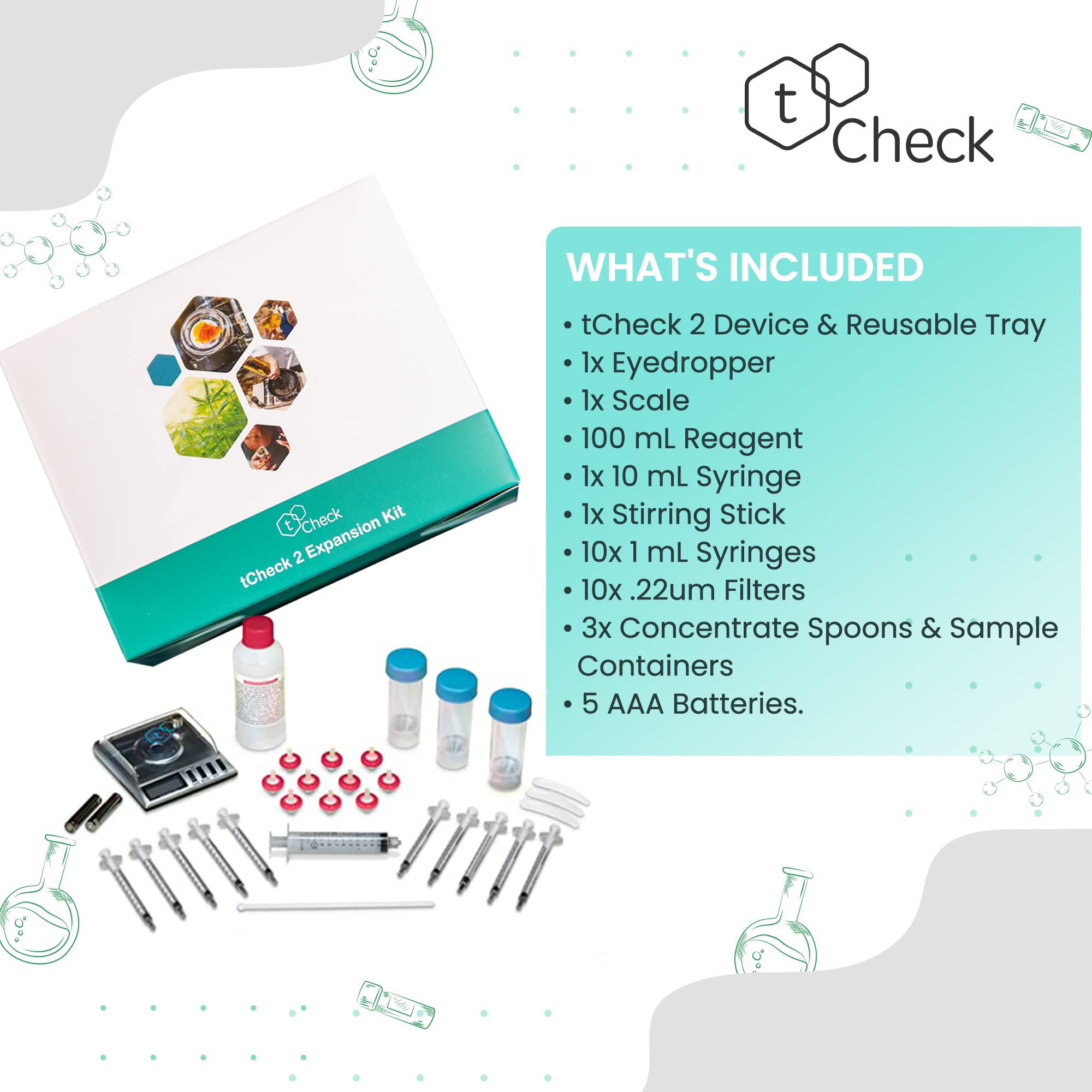 tCheck Portable Potency Tester Kit | New UV Spectrometer Technology Gives Faster & Accurate Results For Oils, Infusions, Concentrates & Flowers | App Controlled Home Potency Testing Kit