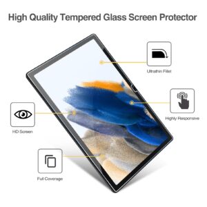 ProCase 2 Pack Galaxy Tab A8 10.5 Screen Protector X200 X205 X207, Tempered Glass Screen Film Guard for Galaxy Tab A8 2022 Release 10.5 Inch SM-X200 SM-X205 SM-X207