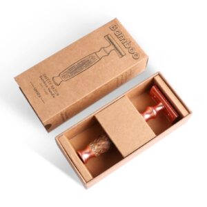 Yoseng Safety Razor | Rose Gold Double Edge Safety Razor for Men or Women,Eco Razor with Natural Bamboo Handle -sustainable products l Zero plastic（with 10 Blades）