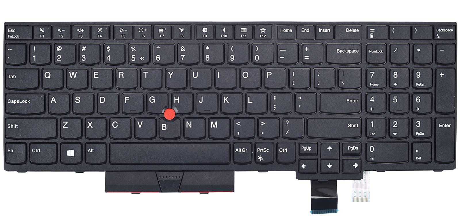 Replacement Keyboard for Lenovo Thinkpad T580 T570 P51S P52S Laptop Without Backlit US Layout P/N: 01HX259 01HX219 SN20P41521