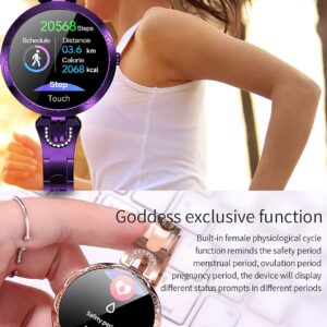 Smart Watches for Women Android Phone for Samsung IOS iPhone, IP67 Waterproof Smartwatches w/Blood Pressure Monitor, Bluetooth Activity Fitness Tracker Wristband Pedometer for Sleep, Silver